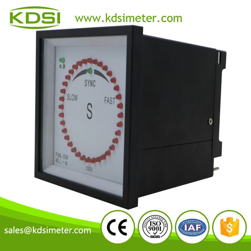 High quality professional F96-SM 100V Sync Pulse Type panel LED generator synchroscope meter ...